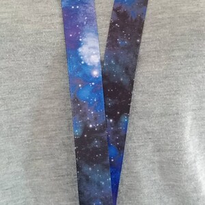 Galaxy Lanyard! Outer Space Ribbon Lanyard. Astronomy ID Badge Holder ...