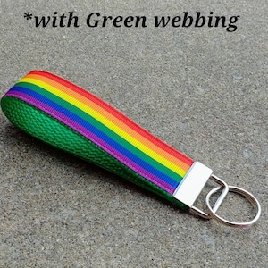 Rainbow Pride Key Fob Wristlet! LGBTQ Flag Ribbon Key Chain. Gay Pride ...