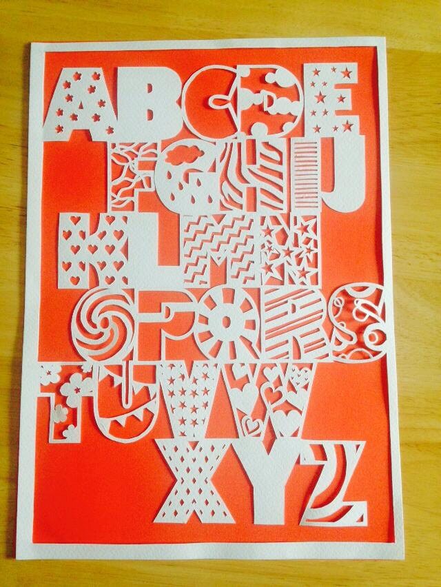 Funky Alphabet Paper Cut Template Personal and Commercial | Etsy