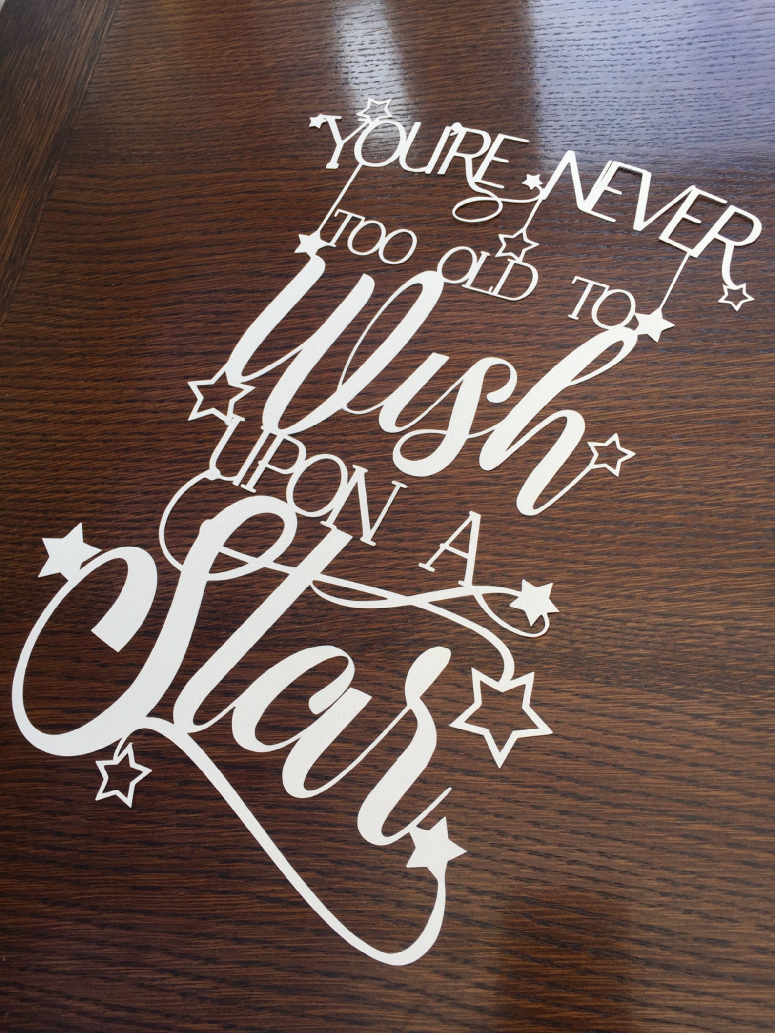 Wish Upon a Star Papercut Template - Personal and Commercial Use - Etsy