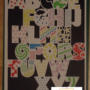 Funky Alphabet Paper Cut Template - Personal and Commercial Use - Etsy