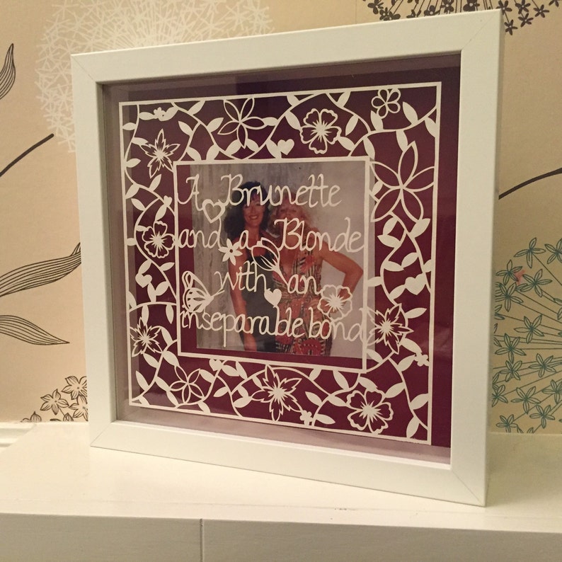 Floral Vine Square Frame Papercut Template - Personal and Commercial ...