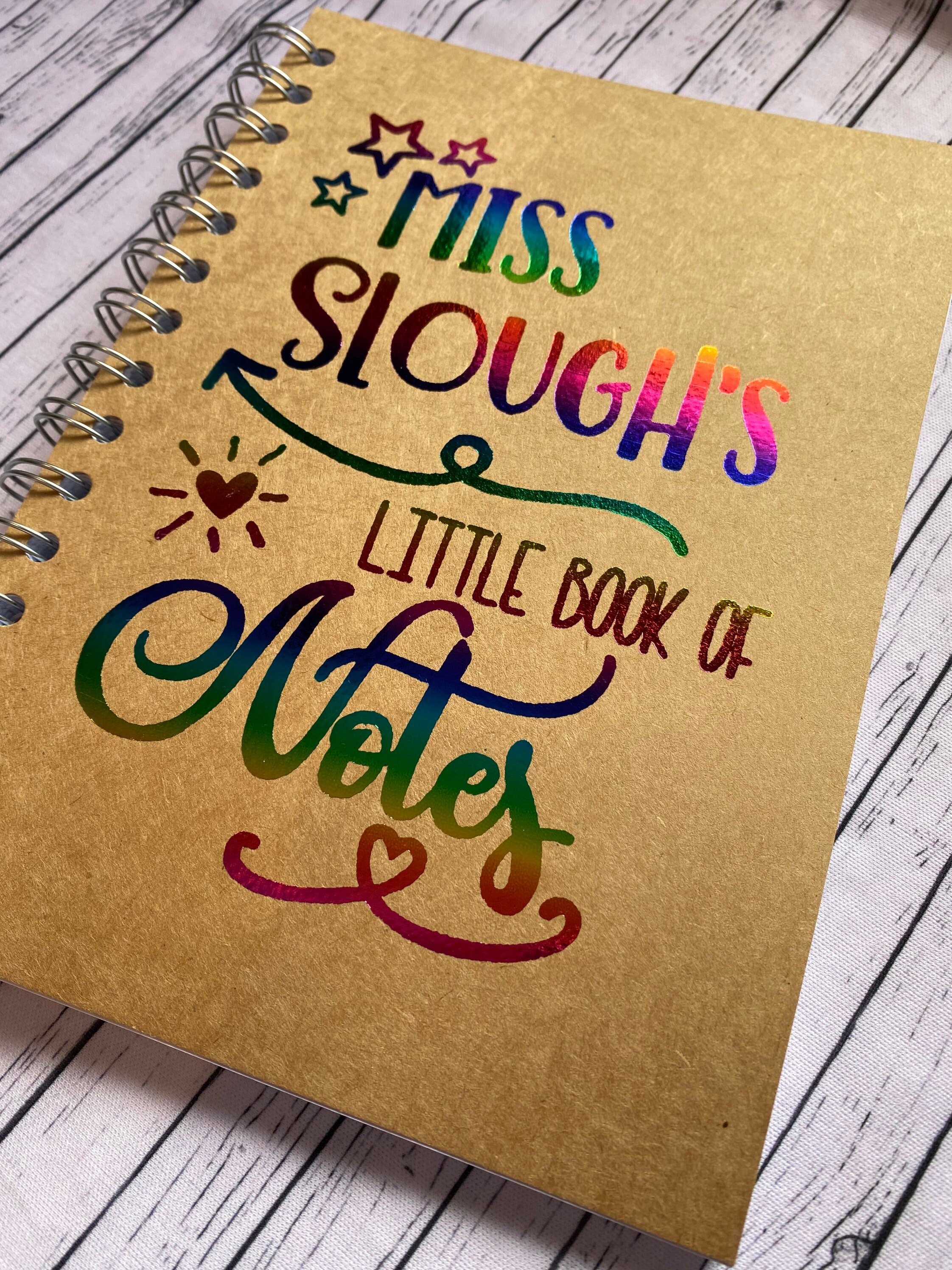 Personalised Little Book of Notes Teacher Notebook A5 or - Etsy UK