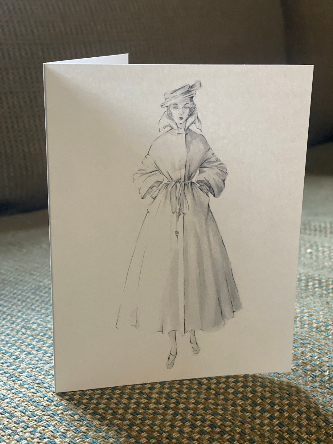 Vintage Original 1940’s Fashion Illustration Note Cards - Etsy