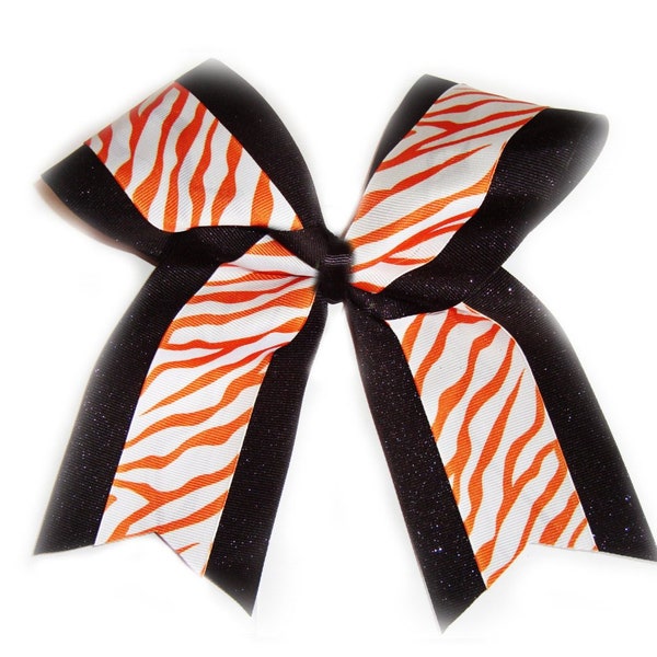 Zebra Cheer Bow - Etsy