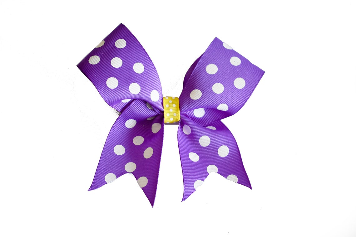 Fiocco pois viola (grande fiocco) - Etsy Italia