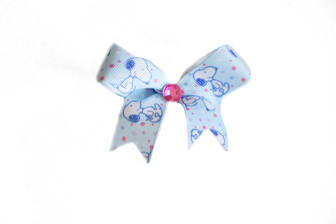 SNOOPY Blue Ribbon (small Bow) - Etsy
