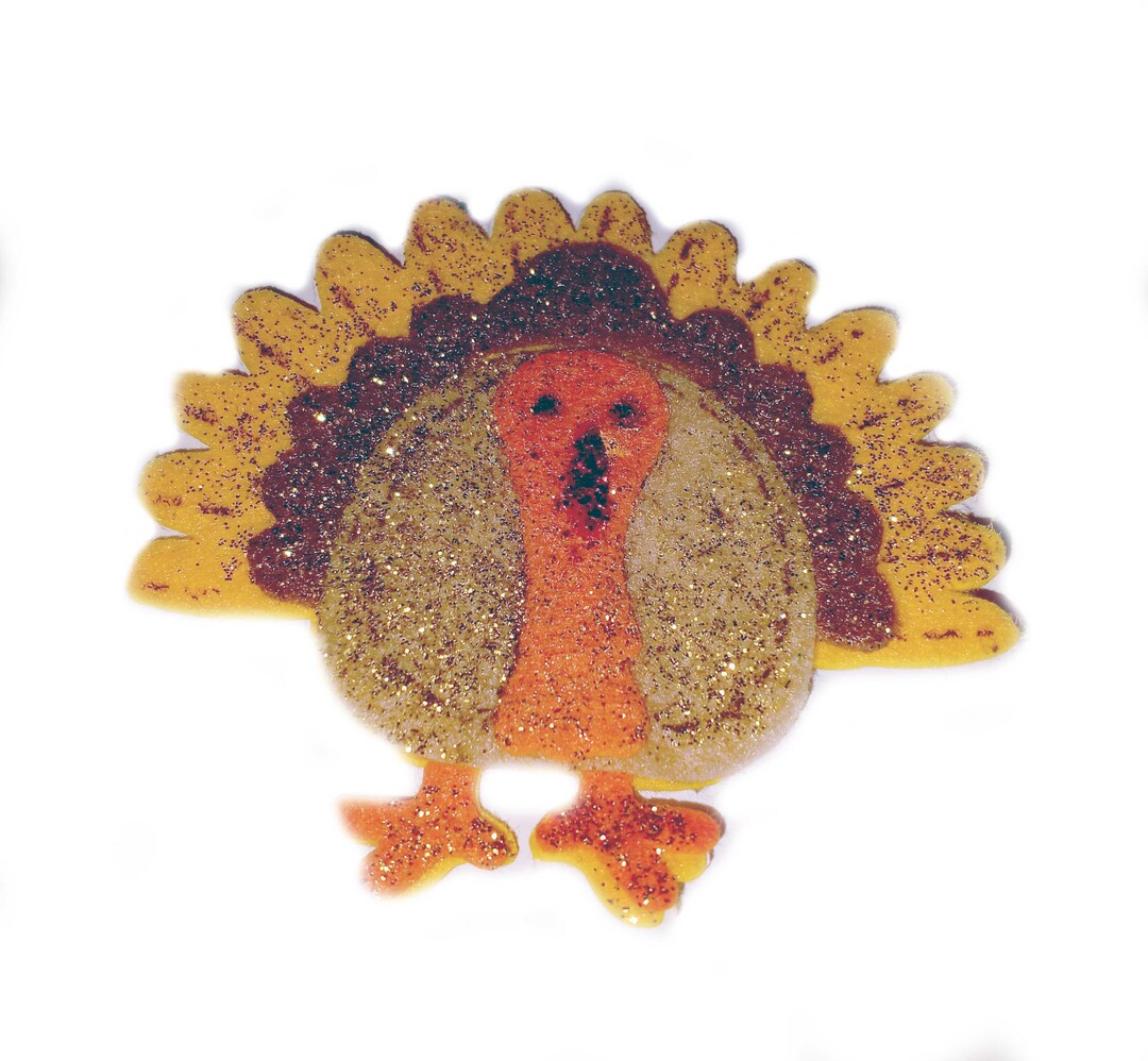 GLITTER TURKEY Hair Clip or Pin - Etsy