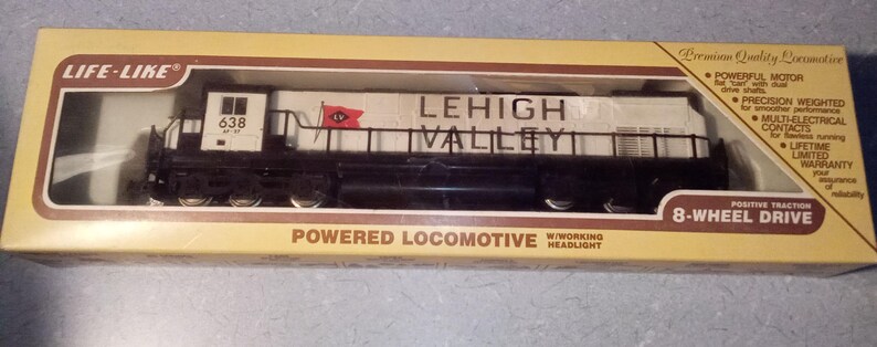Vintage Life-like HO Gauge Lehigh Valley 638 Locomotive / Model ...