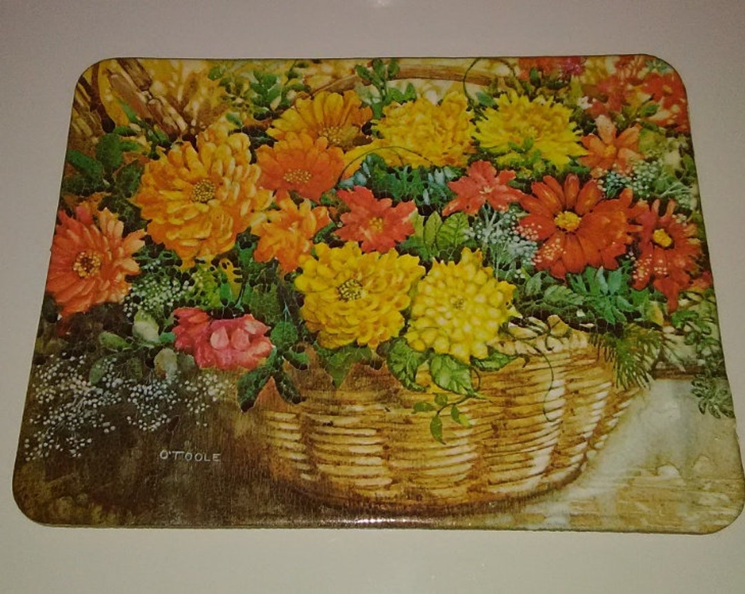 Current Vintage Fall Flowers Trivet - Etsy.de