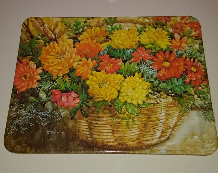 Current Vintage Fall Flowers Trivet - Etsy.de