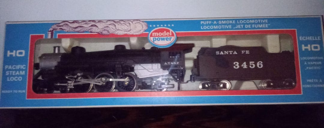 Vintage Model Power HO Gauge Pacific Steam Locomotive 6643 AT & SF ...