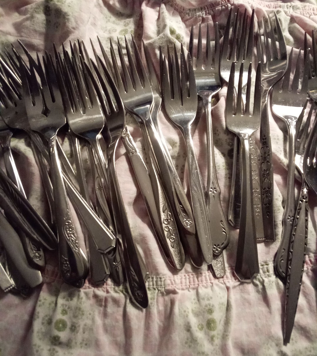 Vintage Stainless Steel Flatware Mismatched Luncheon Forks / Assorted ...