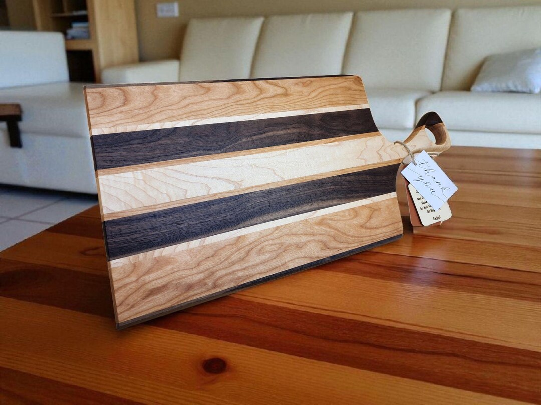 Handmade Wooden Charcuterie Board: Walnut, Cherry & Maple Rustic ...