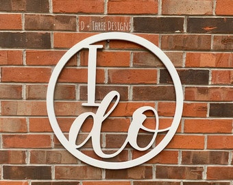 I Do Acrylic Words for Sign Wedding Anniversary Engagement Gift Laser ...