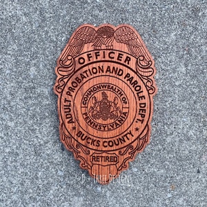 Personalized Probation Officer Badge or Patch // Police Retirement ...