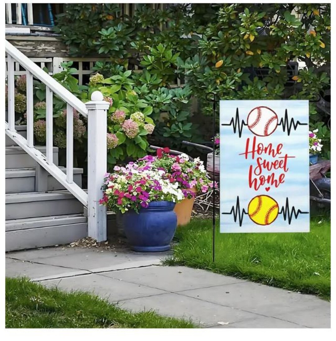 Baseball Flag Softball Garden Flag Baseball and Softball Flag Baseball ...