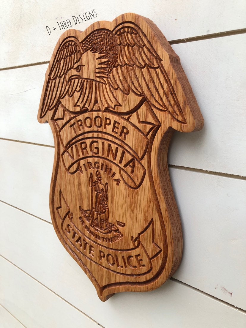 Virginia State Police Personalized Police Badge or Patch // | Etsy