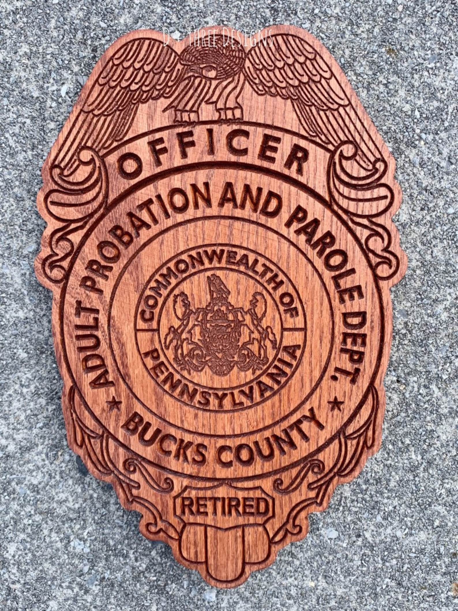 Personalized Probation Officer Badge or Patch // Police Retirement ...