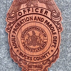 Personalized Probation Officer Badge or Patch // Police Retirement ...