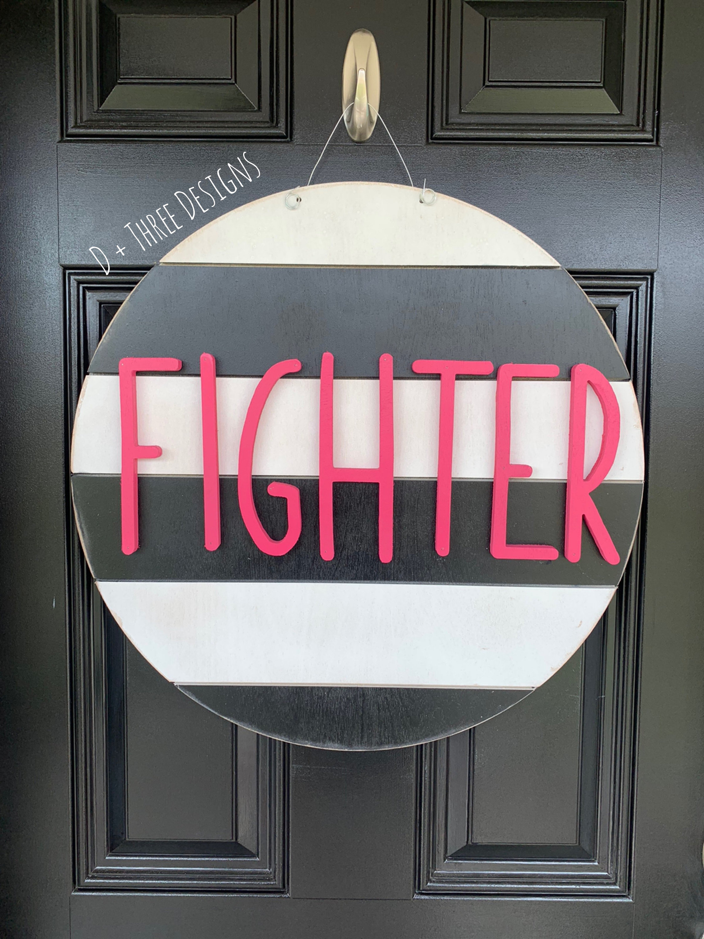 Breast Cancer Awareness SHIPLAP FIGHTER Survivor Decor Door - Etsy