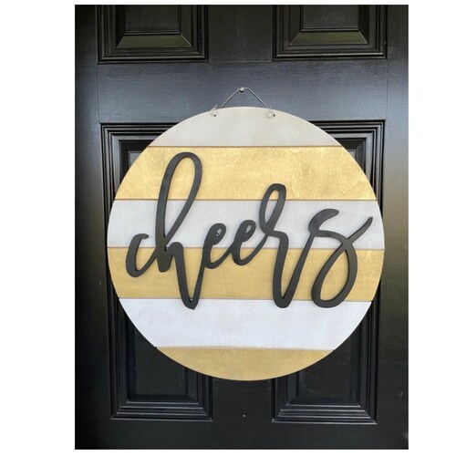 Cheers Celebration Door Hanger / WINTER Door Sign / NYE Decor - Etsy