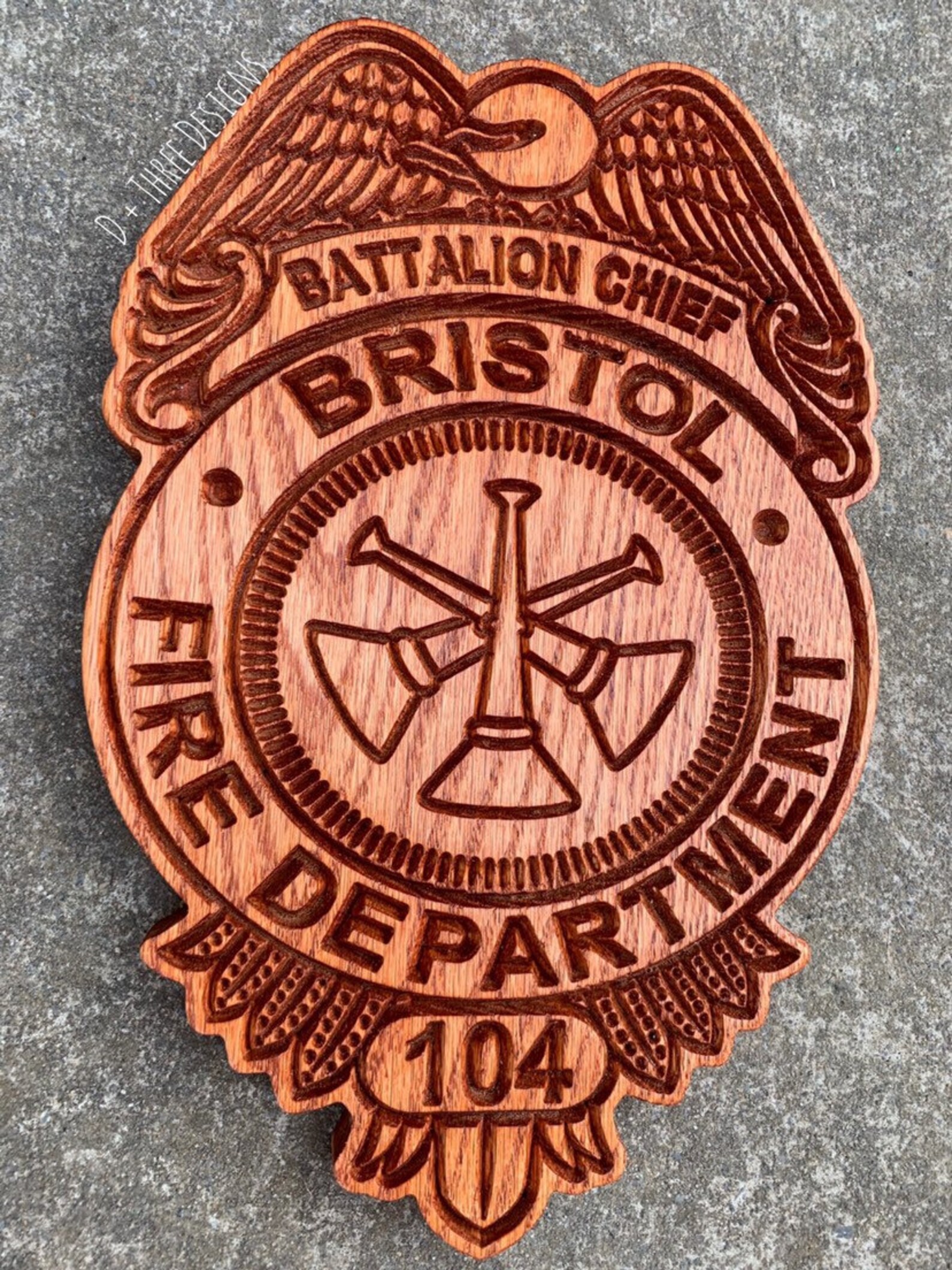 Wooden Fire Department Badge // Fire Fighter Retirment // Fire Fighter ...