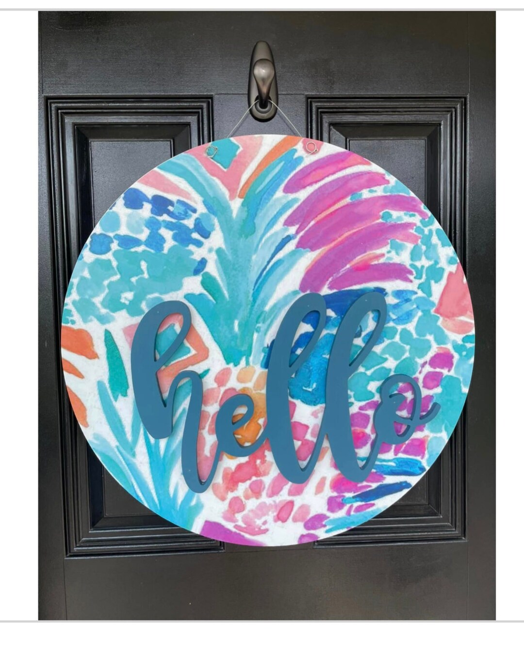 Colorful Summer Door Hanger Wooden Door Hanger Summer Door Hanger ...