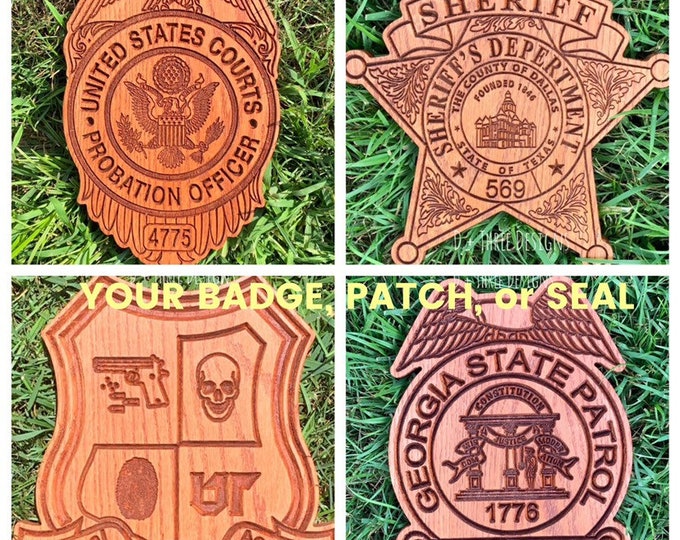 Wooden Des Moines IA Police Badge or Patch Ornament - Etsy