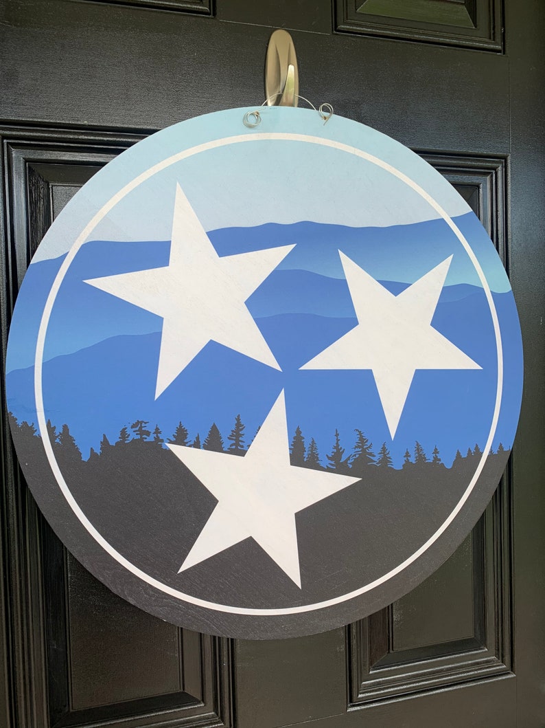 Tri Star Home Tennessee Mountain Wooden Door Hanger // Fathers Day Man ...
