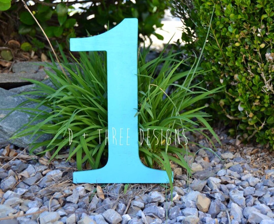 12 Inch Wooden Numbers Painted, Birthday Numbers, Photo Prop, Birthday ...