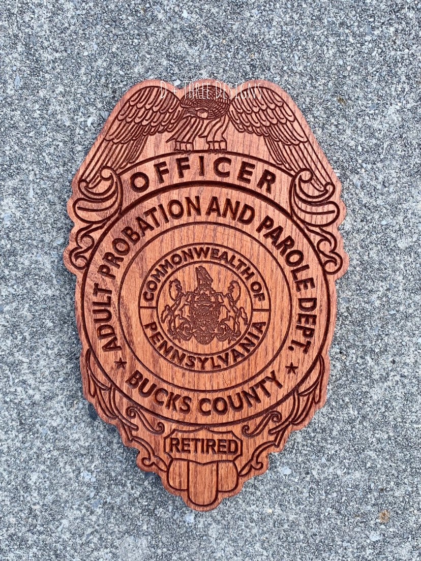 Personalized Probation Officer Badge or Patch // Police Retirement ...