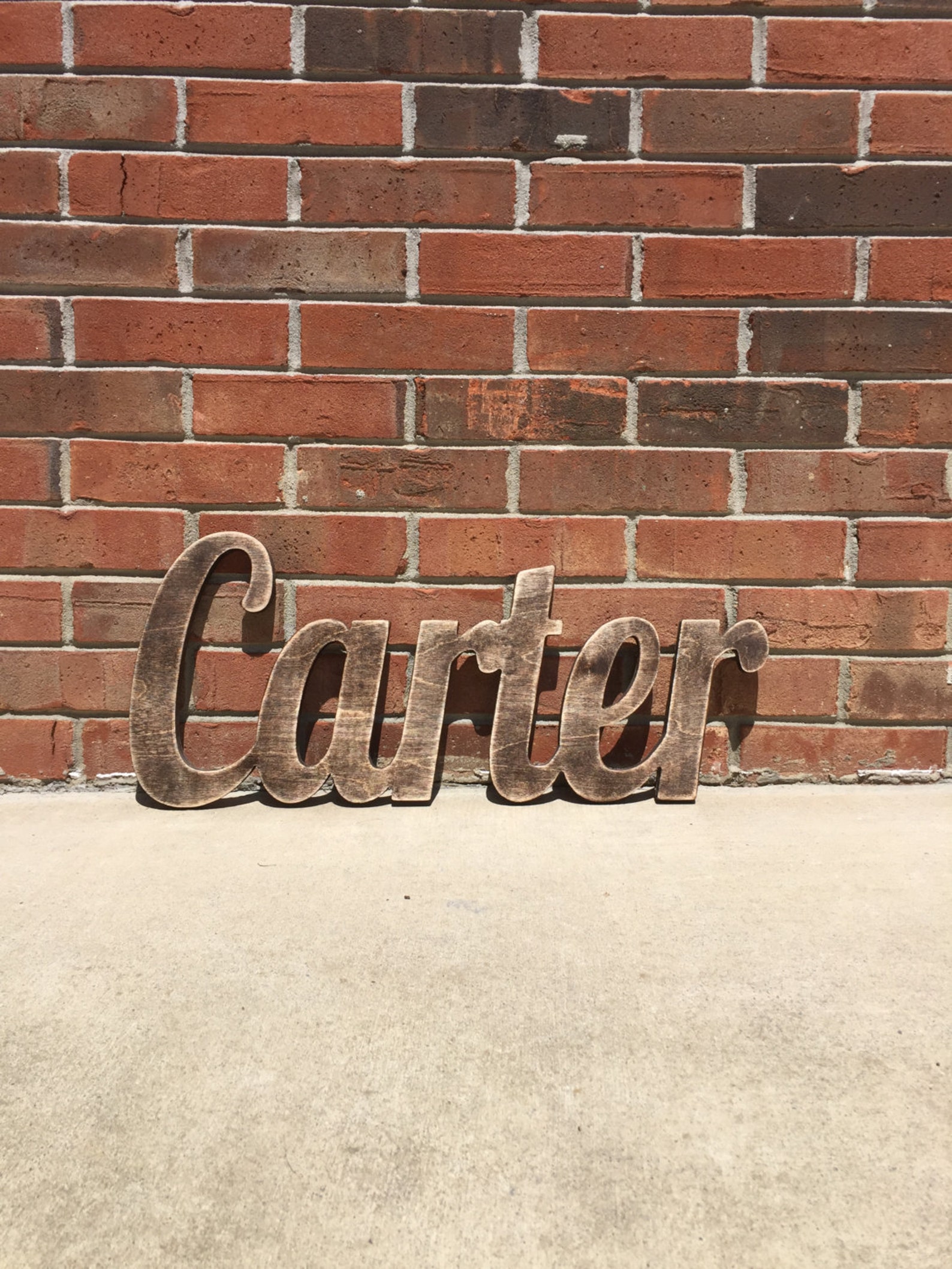 Distressed Rustic Painted Script Wall Name / Nursery Decor / | Etsy