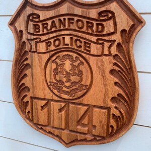 Branford CT Personalized Police Badge or Patch // Police Retirement ...