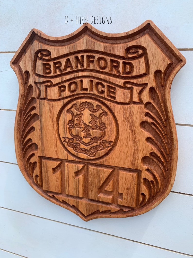 Branford CT Personalized Police Badge or Patch // Police Retirement ...