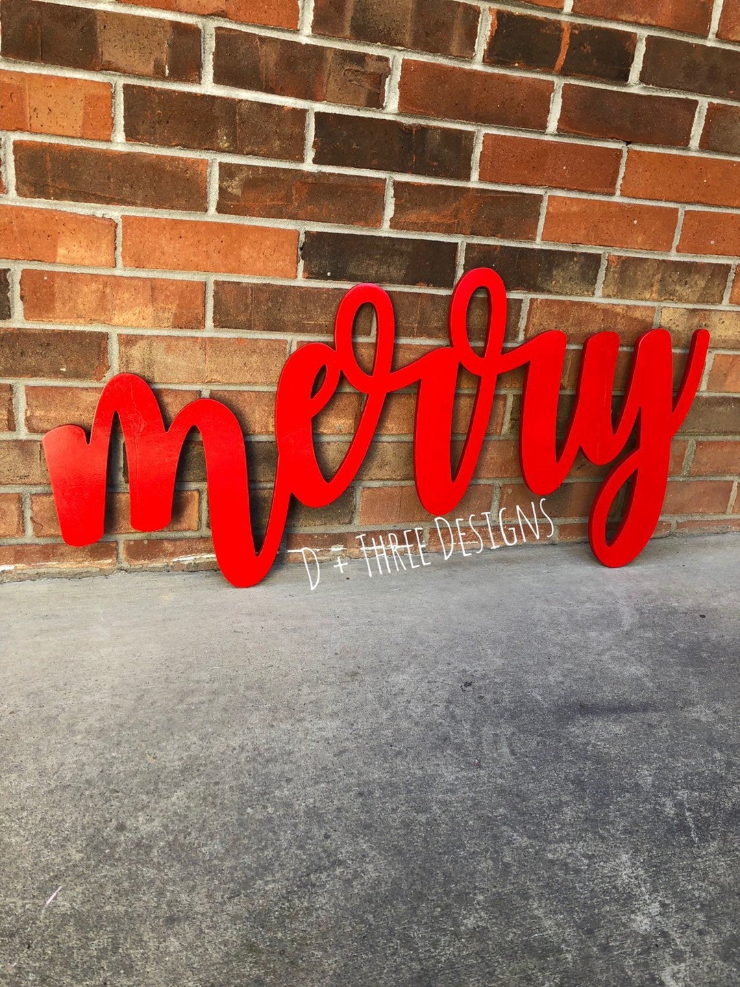Large Merry Wooden Sign (choose Stain or Paint Color), Rustic Farmhouse ...
