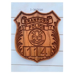 Branford CT Personalized Police Badge or Patch // Police Retirement ...