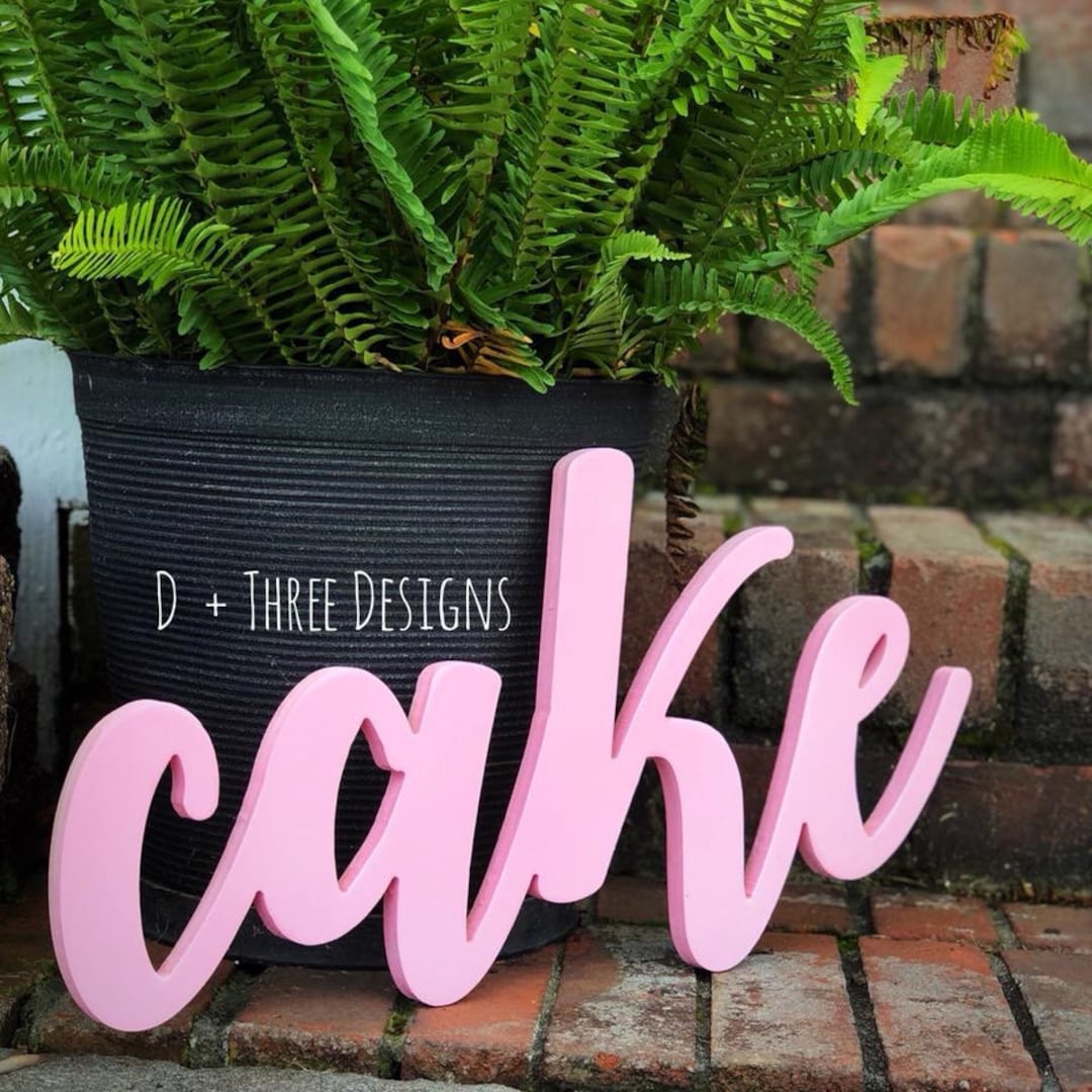 Wooden Cake Word Kitchen Sign / Cake Table Decor - Etsy