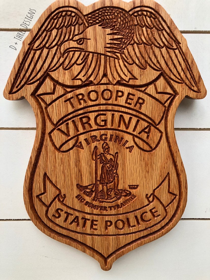 Virginia State Police Personalized Police Badge or Patch // | Etsy