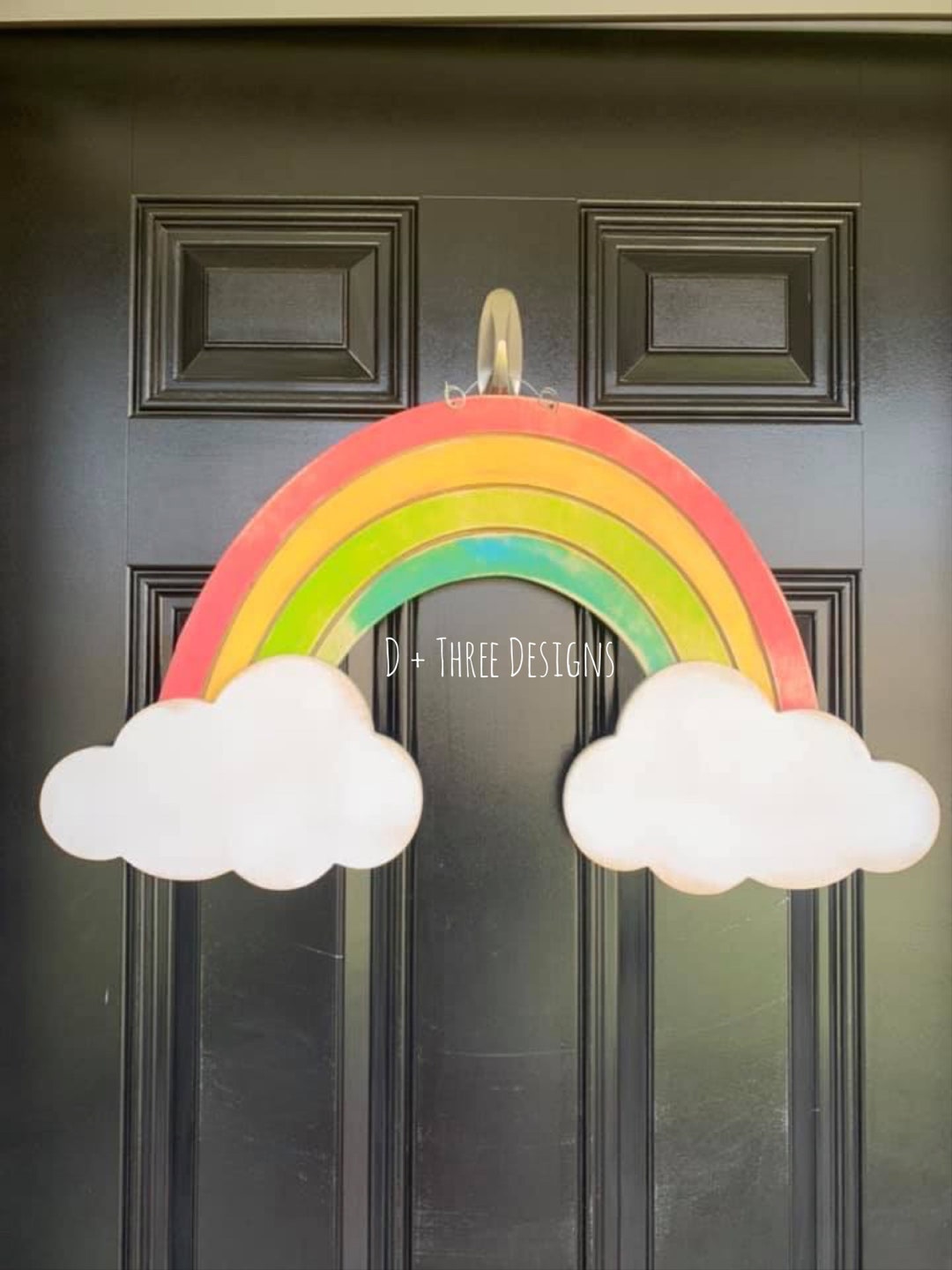 Rainbow Door Hanger // Colorful Door Hanger // Rainbow Decor - Etsy
