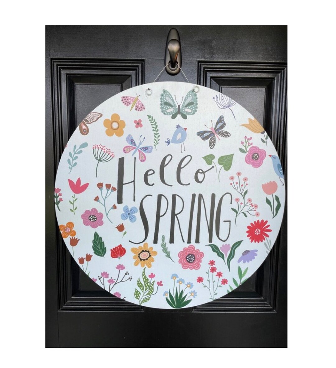 Hello Spring Hanger, Spring Wreath, Spring Door Decor, Hello Spring ...