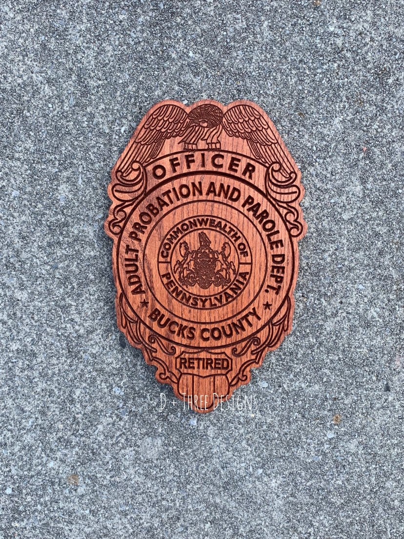 Personalized Probation Officer Badge or Patch // Police Retirement ...