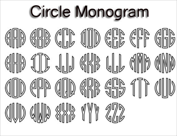 22 Inch Wooden Circle Monogram Reverse Cut Out Painted Wooden - Etsy