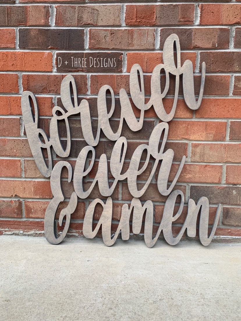 Forever & Ever Amen Wooden Sign // Bedroom Sign // Bedroom Decor - Etsy
