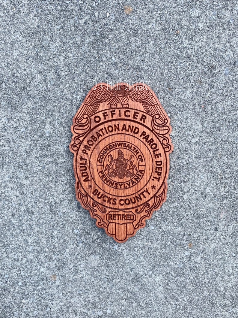 Personalized Probation Officer Badge or Patch // Police Retirement ...