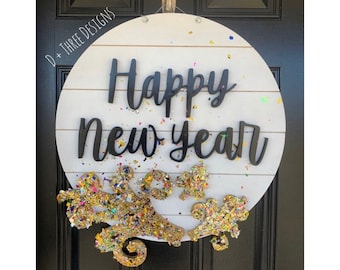 New Year Door Hanger | Etsy