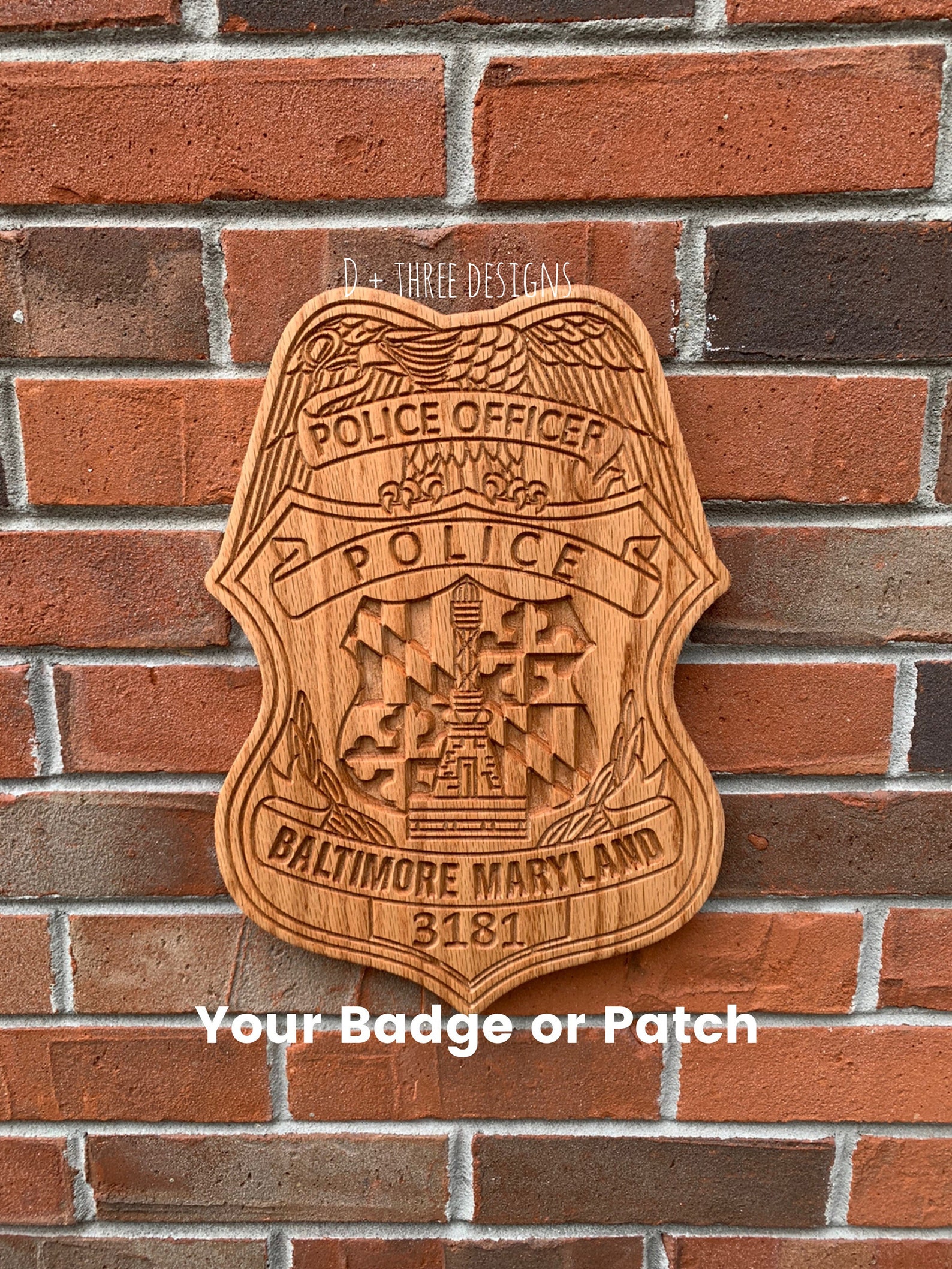 Baltimore Police // Personalized Police Badge or Patch // | Etsy
