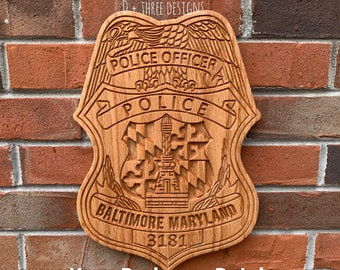 Baltimore Police // Personalized Police Badge or Patch // | Etsy