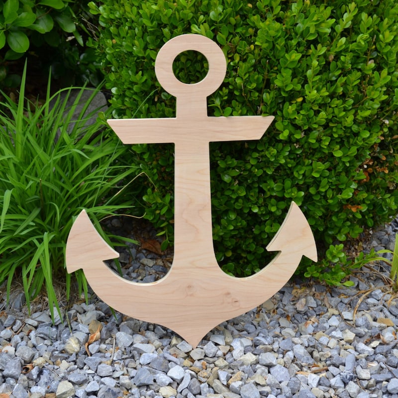 Wooden Anchor Sign - Etsy