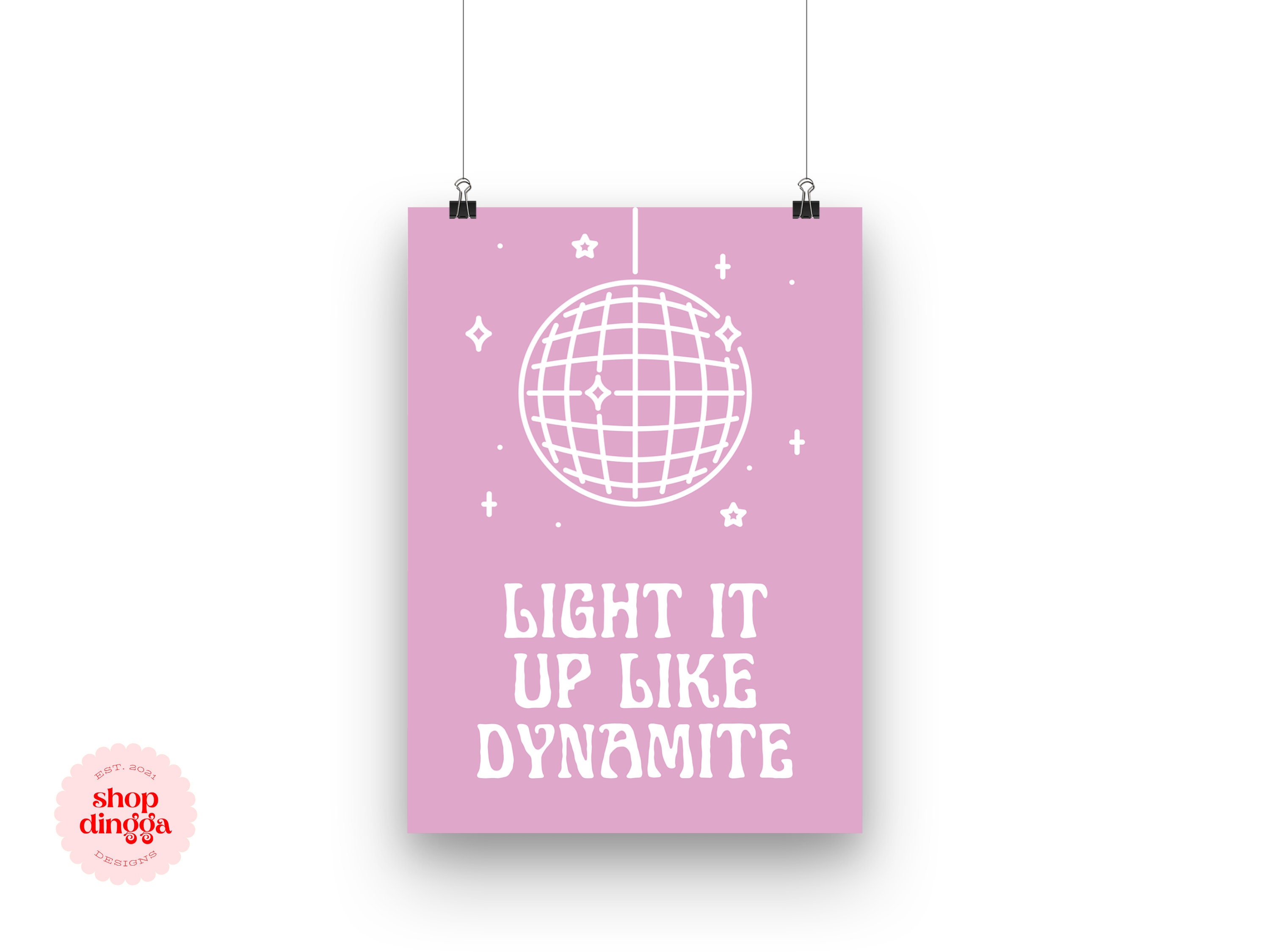 BTS Dynamite Pink Minimalist Wall Art BTS Instant Download - Etsy
